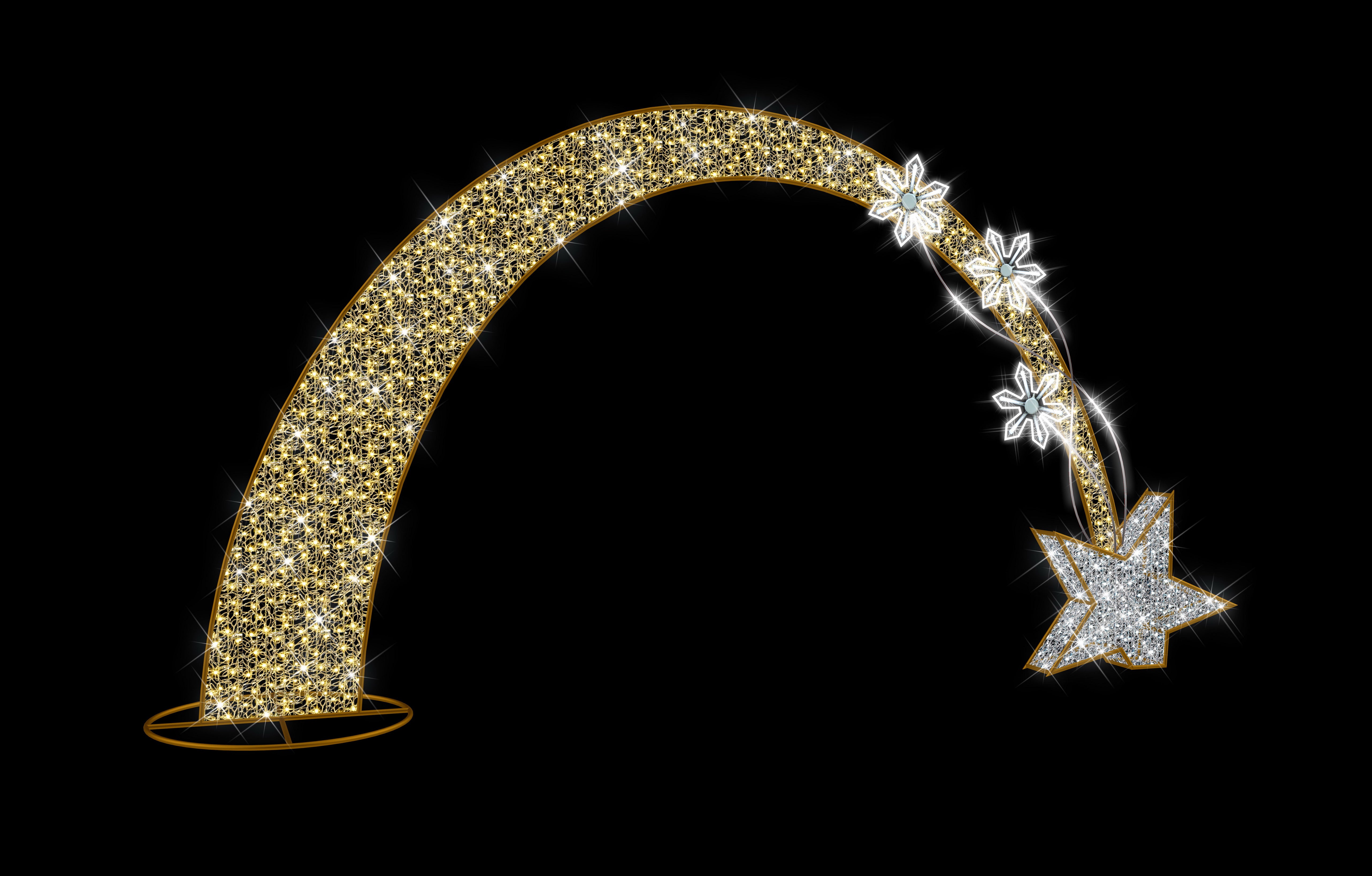 15 FT X 8 FT Warm White LED Arch With Stars