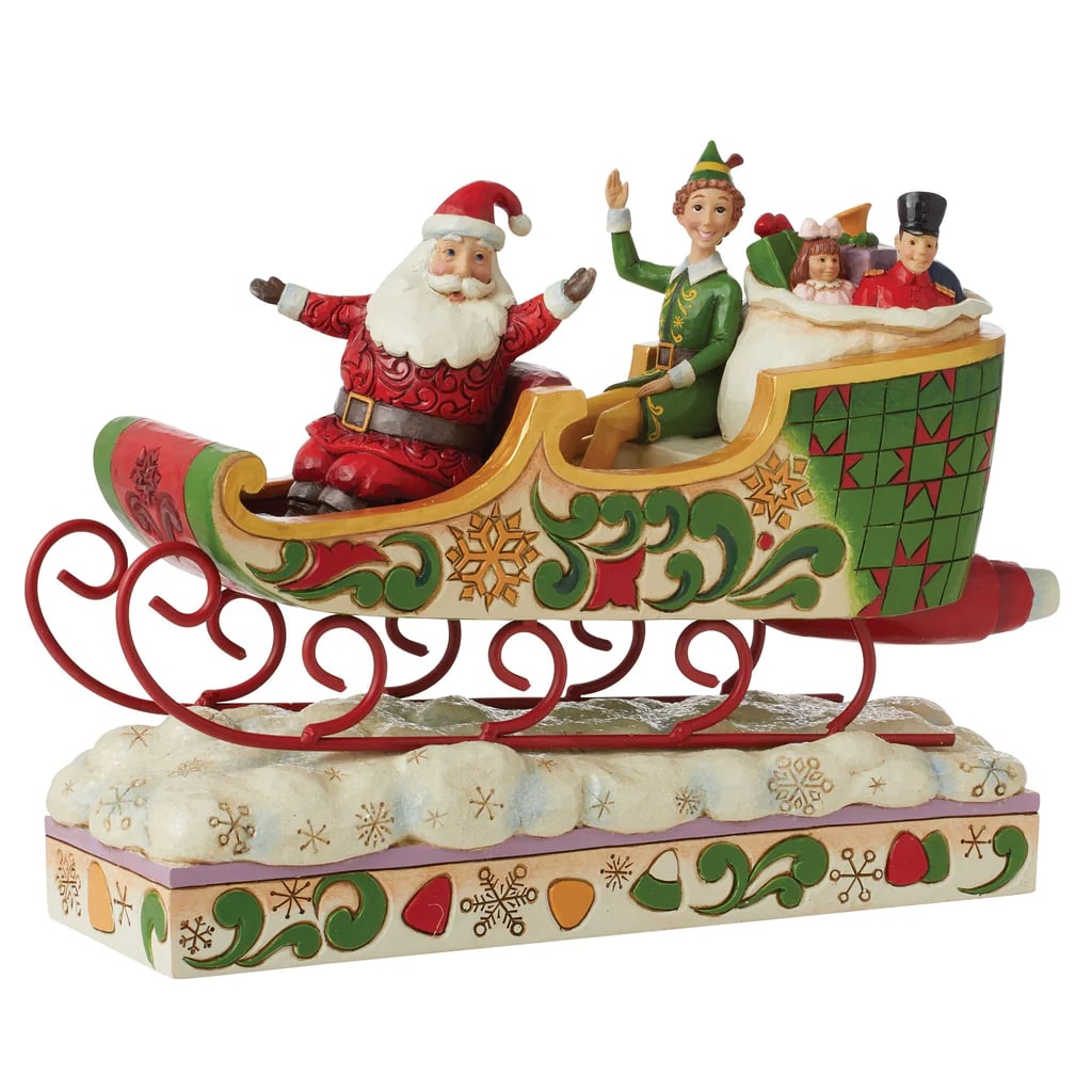 8" Buddy Riding With Santa In His Sleigh