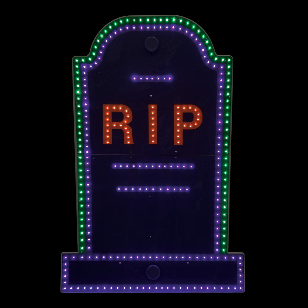 30" X 20" RIP Tombstone LED Display