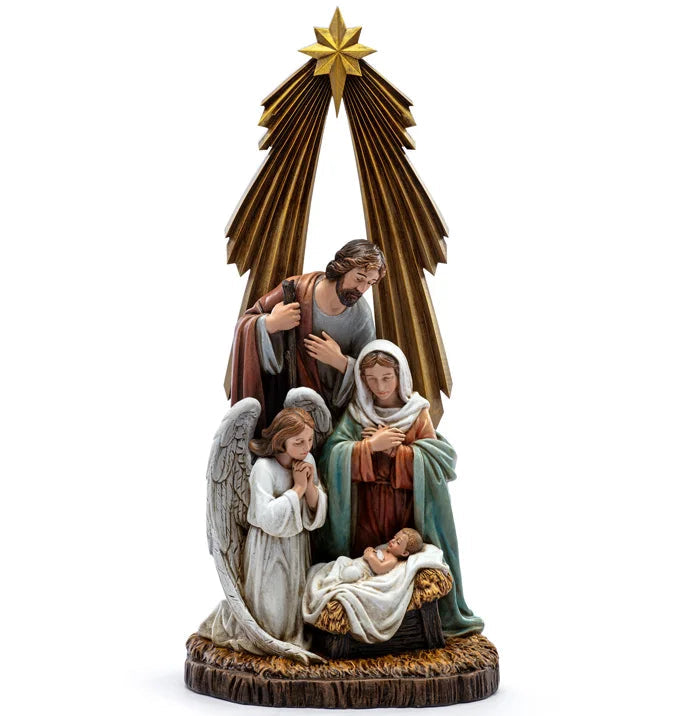 14.5" Angel Nativity In Creche – The Christmas Palace