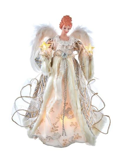 14" LED Gold Silver Angel Tree Topper