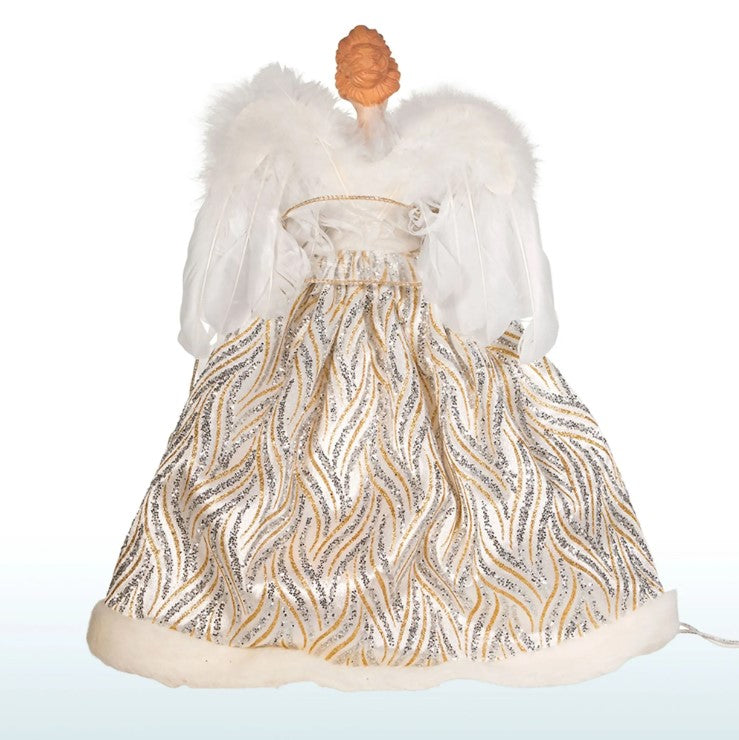 14" Lighted Gold & Silver Angel Tree Topper